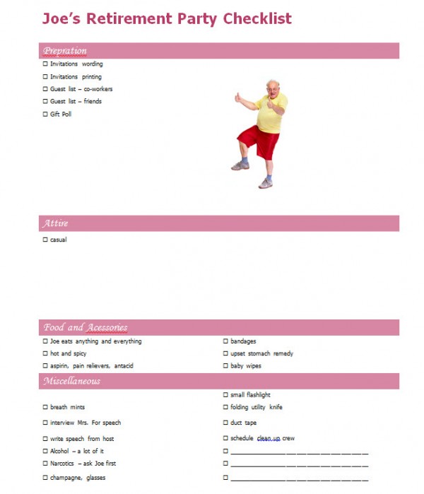 Retirement Party Program Organization Retirement Income